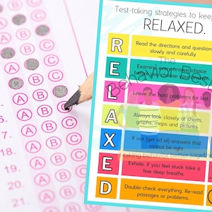 Test Taking Strategies Poster: Classroom Exam Tips (digital Download ...