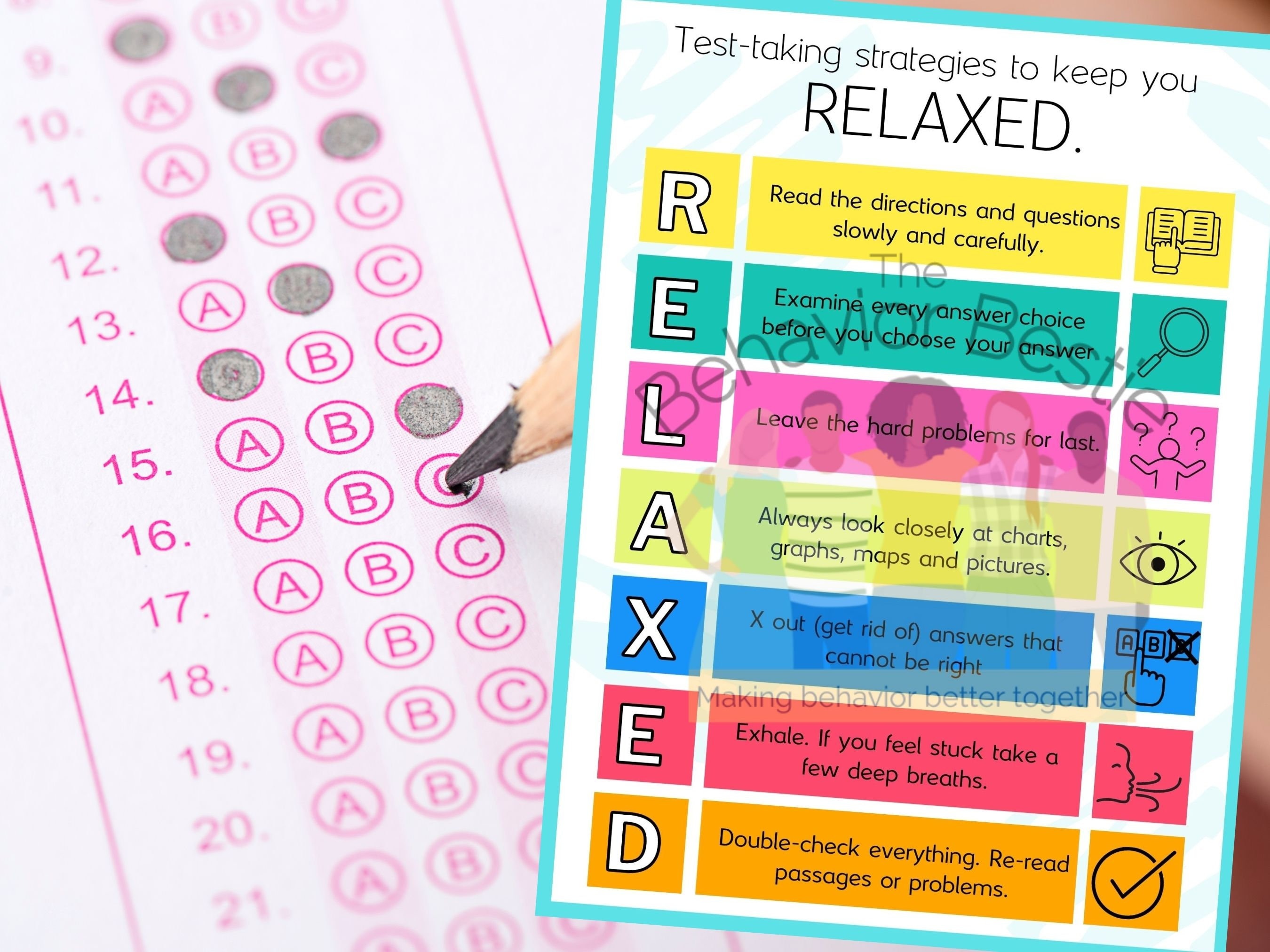 Test Taking Strategies Poster: Classroom Exam Tips (digital Download ...