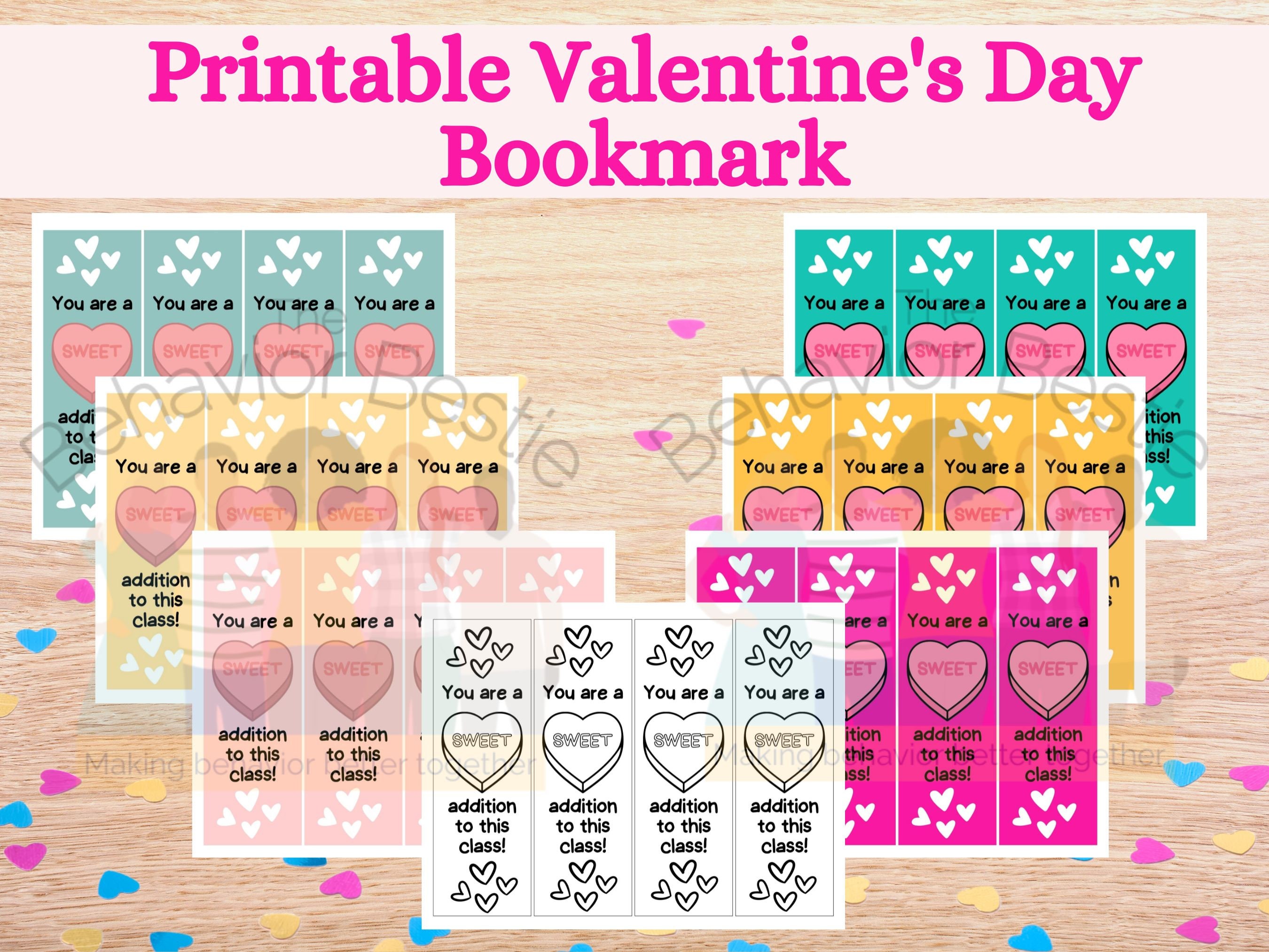 Printable Valentine's Day Bookmark for Students | Digital Valentine's ...