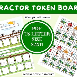 Tractor Sticker Chart Farm Reward Chart Tractor Reward - Etsy