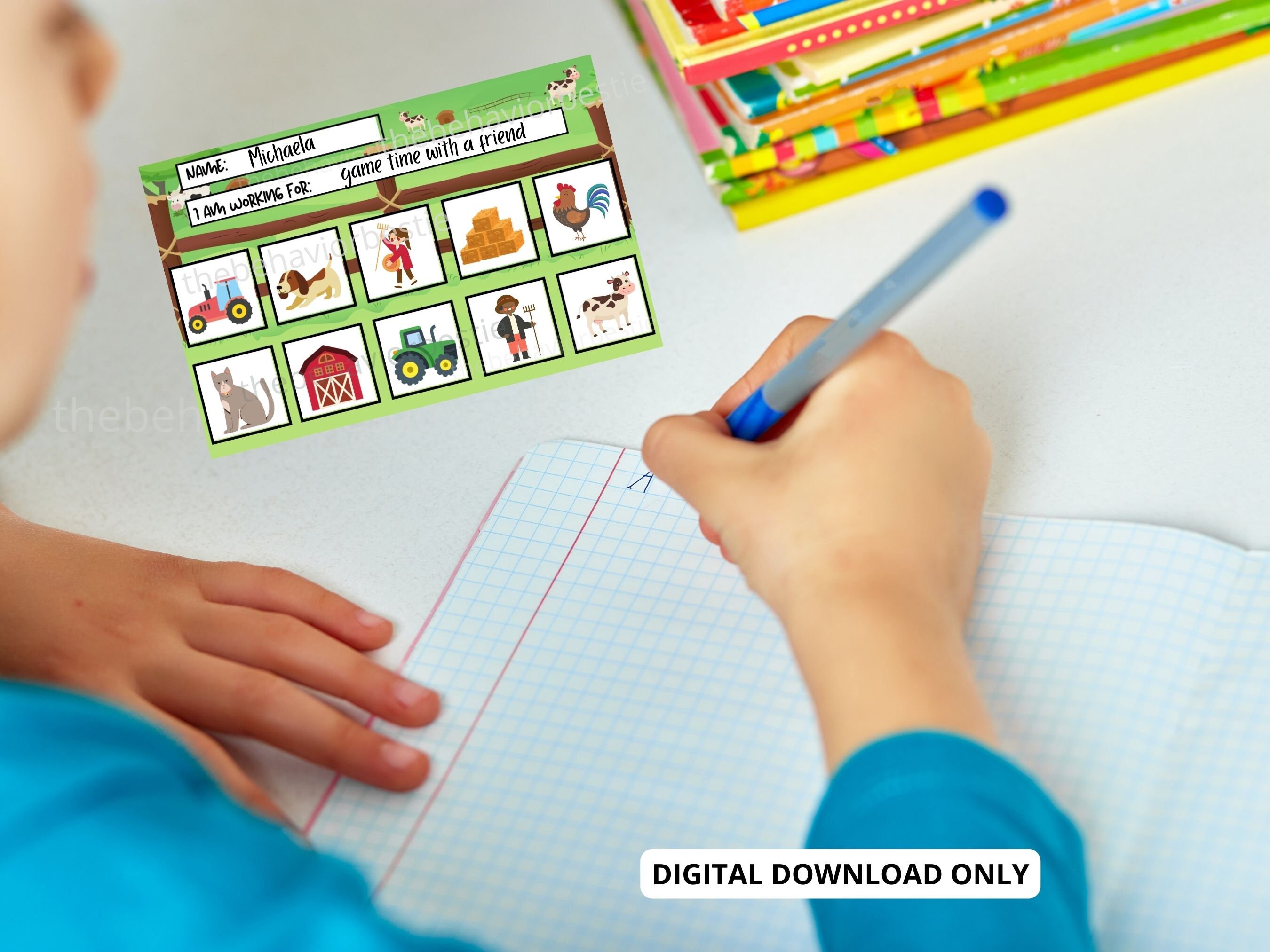 Tractor Sticker Chart Farm Reward Chart Tractor Reward Chart Farm ...