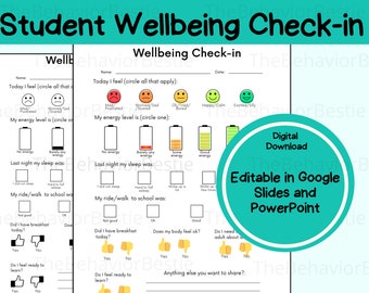 Daily Check in Sheet - Etsy