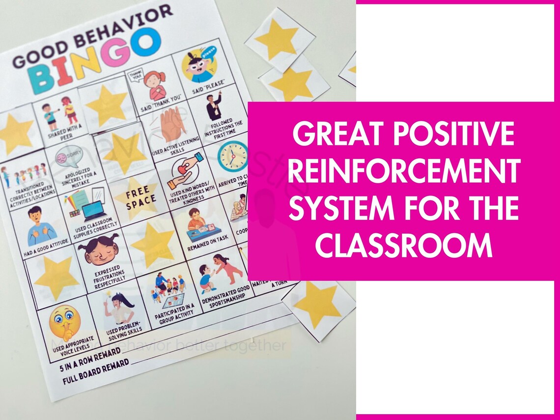 Classroom Behavior Bingo Whole Class Reward System Positive ...
