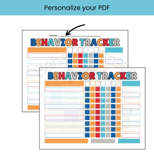 Editable Kids Behavior Chart: Reward Tracker (digital Download) - Etsy