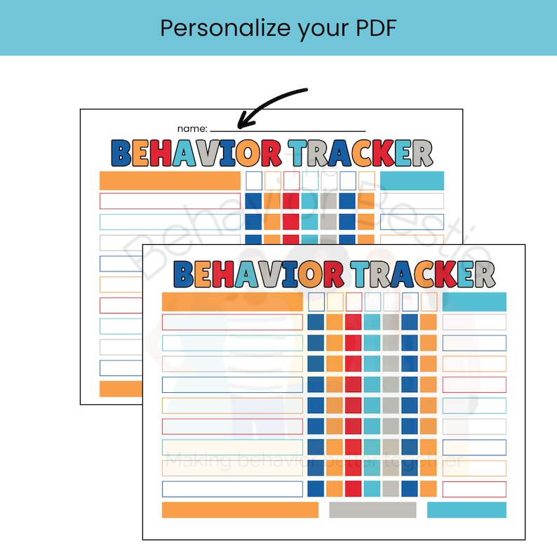 Editable Kids Behavior Chart: Reward Tracker (digital Download) - Etsy
