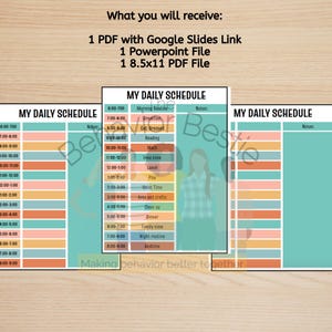 Editable Kid's Daily Schedule Template: Customizable Routine Planner ...
