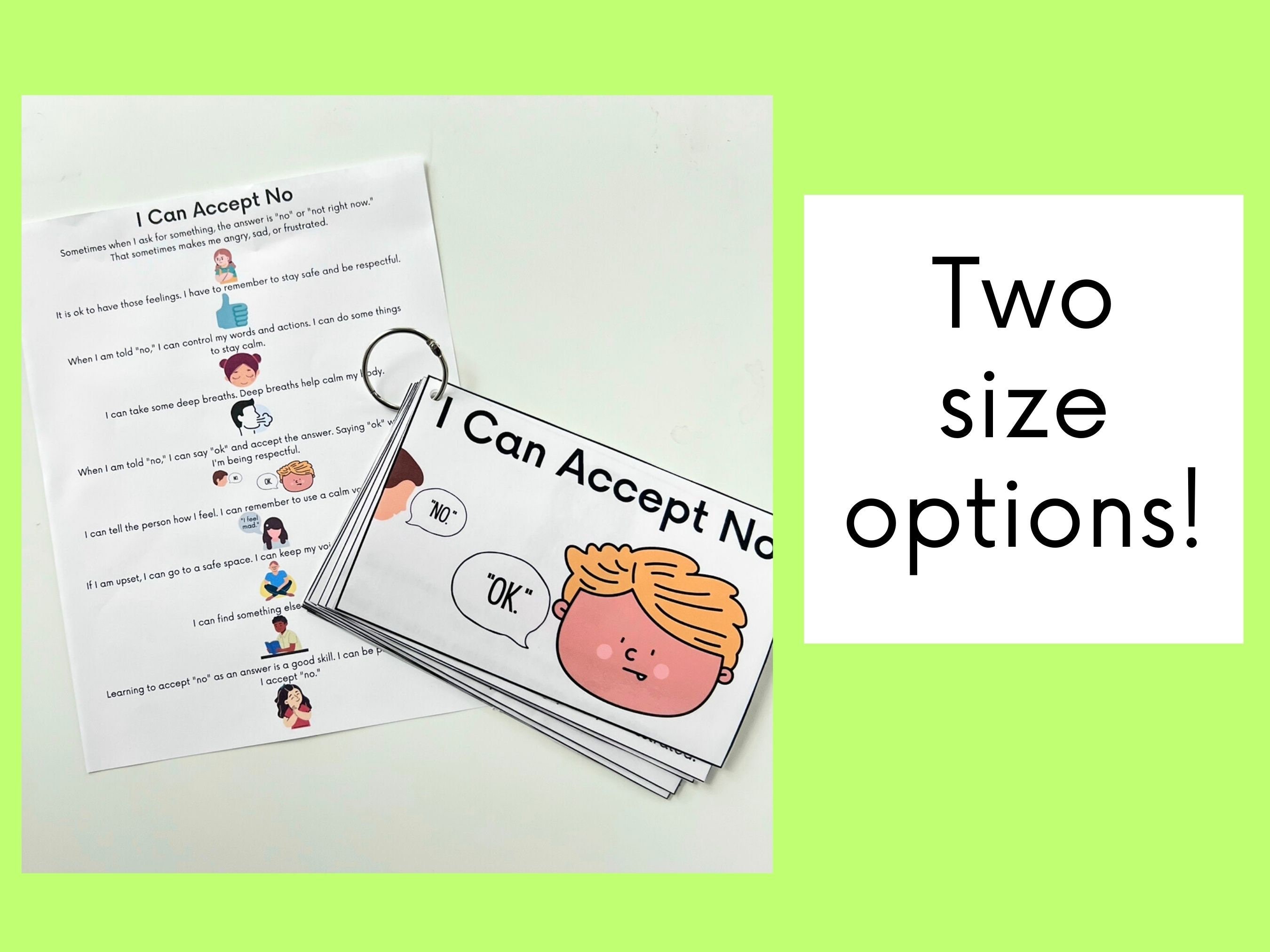 Accepting "no" Social Narrative: Social Skills Story (digital Download ...