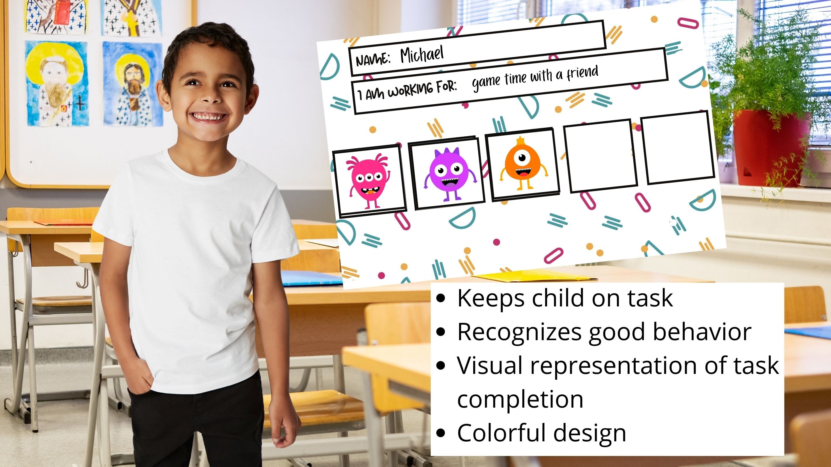 Cute Monsters Token Board/digital Reward Chart/instant - Etsy