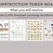 Printable Construction Token Board Construction Sticker Chart ...