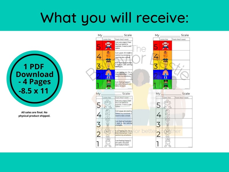 Incredible 5 Point Scale | Behavior Scale | Feelings Scale | 5-point ...