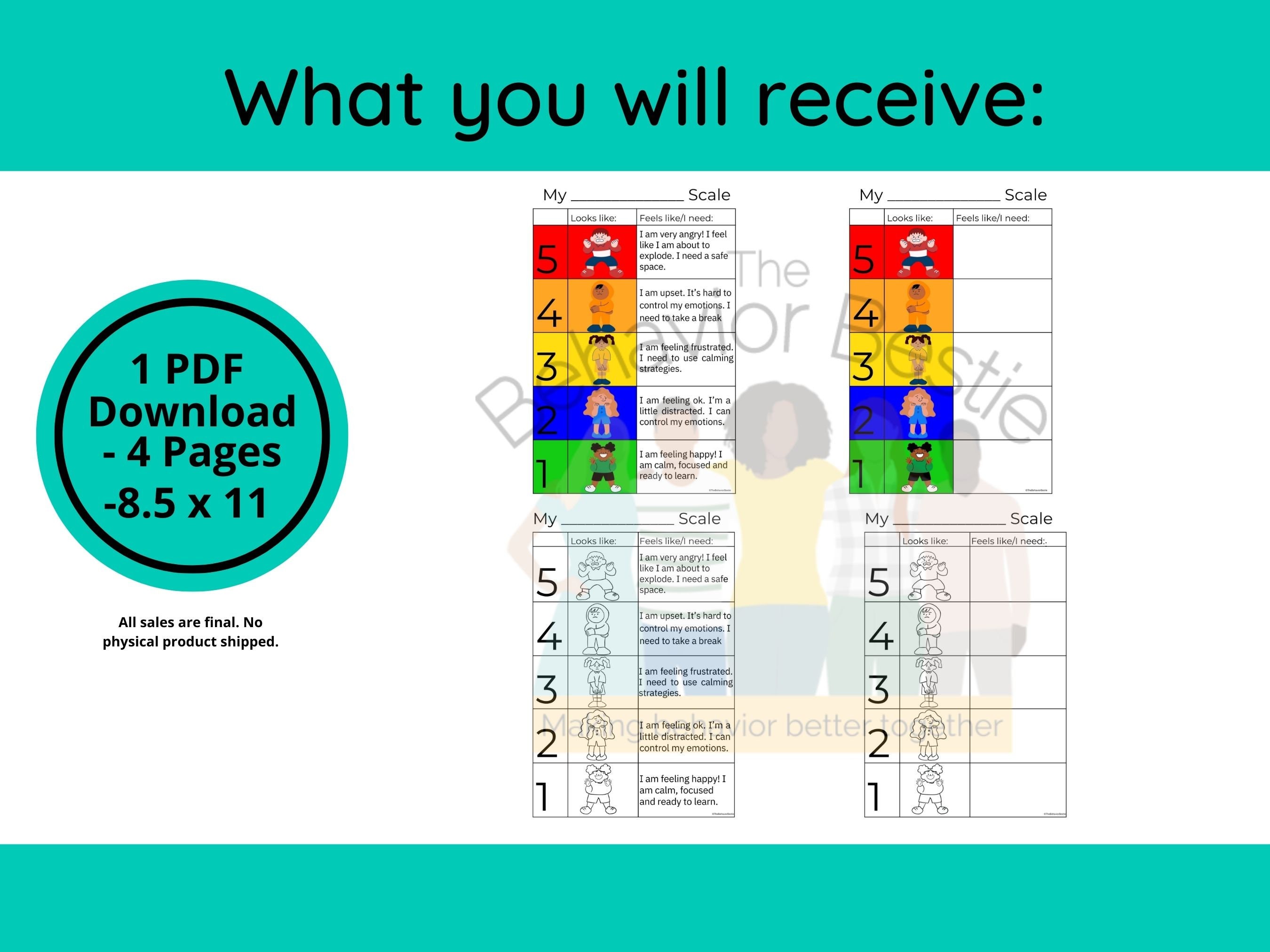 Incredible 5 Point Scale | Behavior Scale | Feelings Scale | 5-point ...