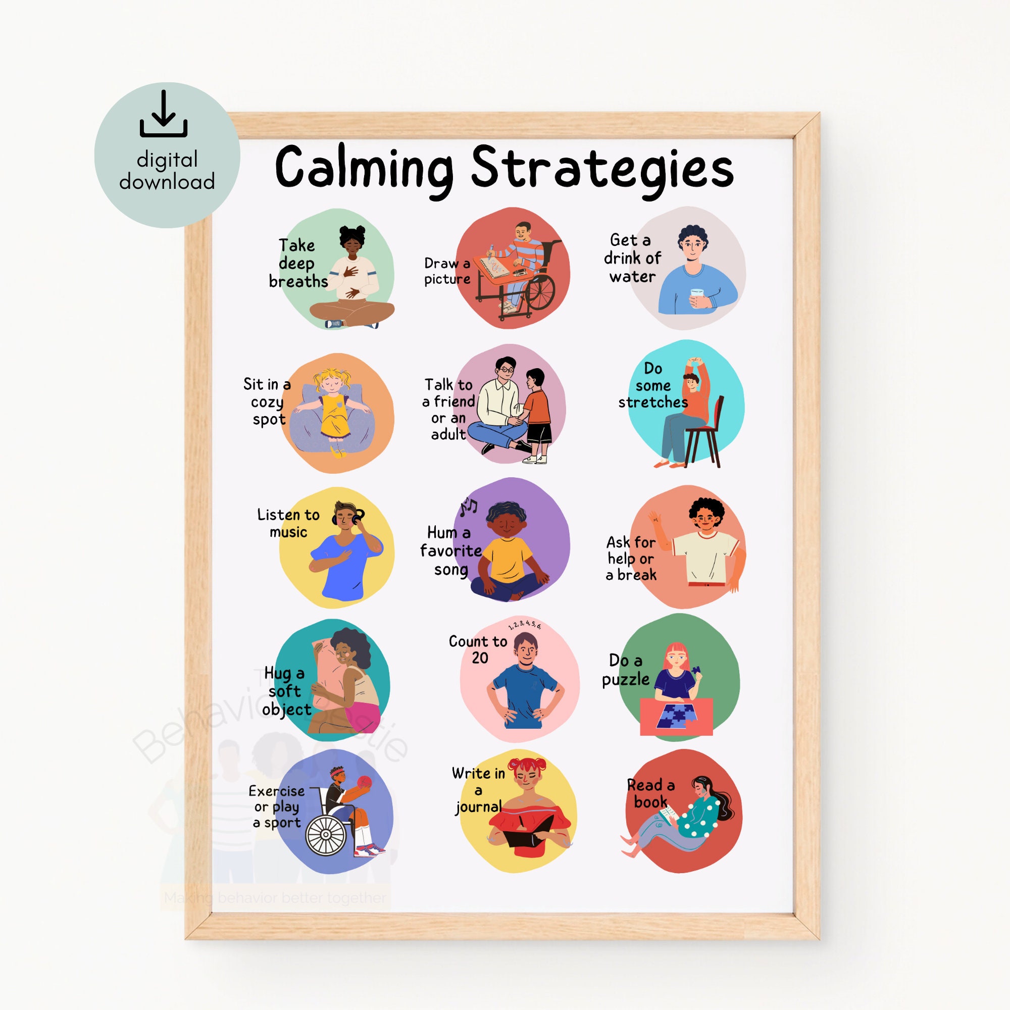 Calming Strategies Poster | Coping Techniques | Self Soothing Skills ...