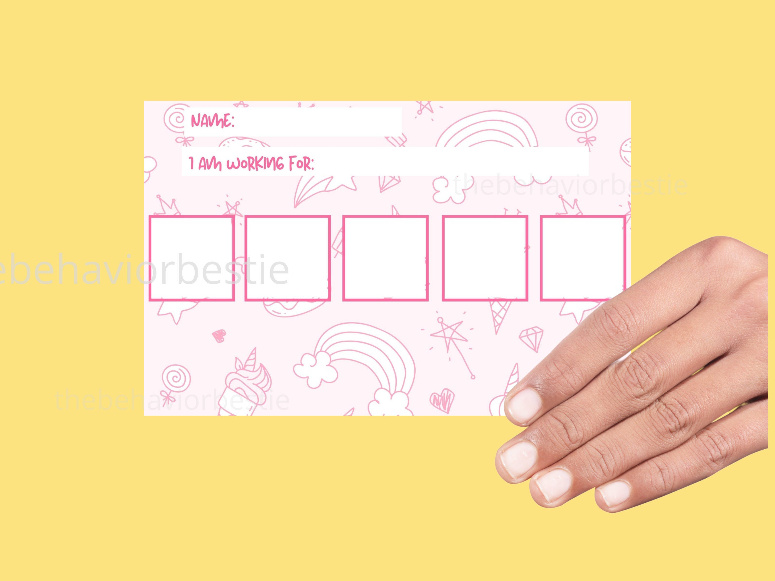 Unicorn Token Board/digital Reward Chart/instant Download Token Board ...