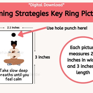 Calming Strategies Key Ring: Coping Skills Cards for Kids (digital ...