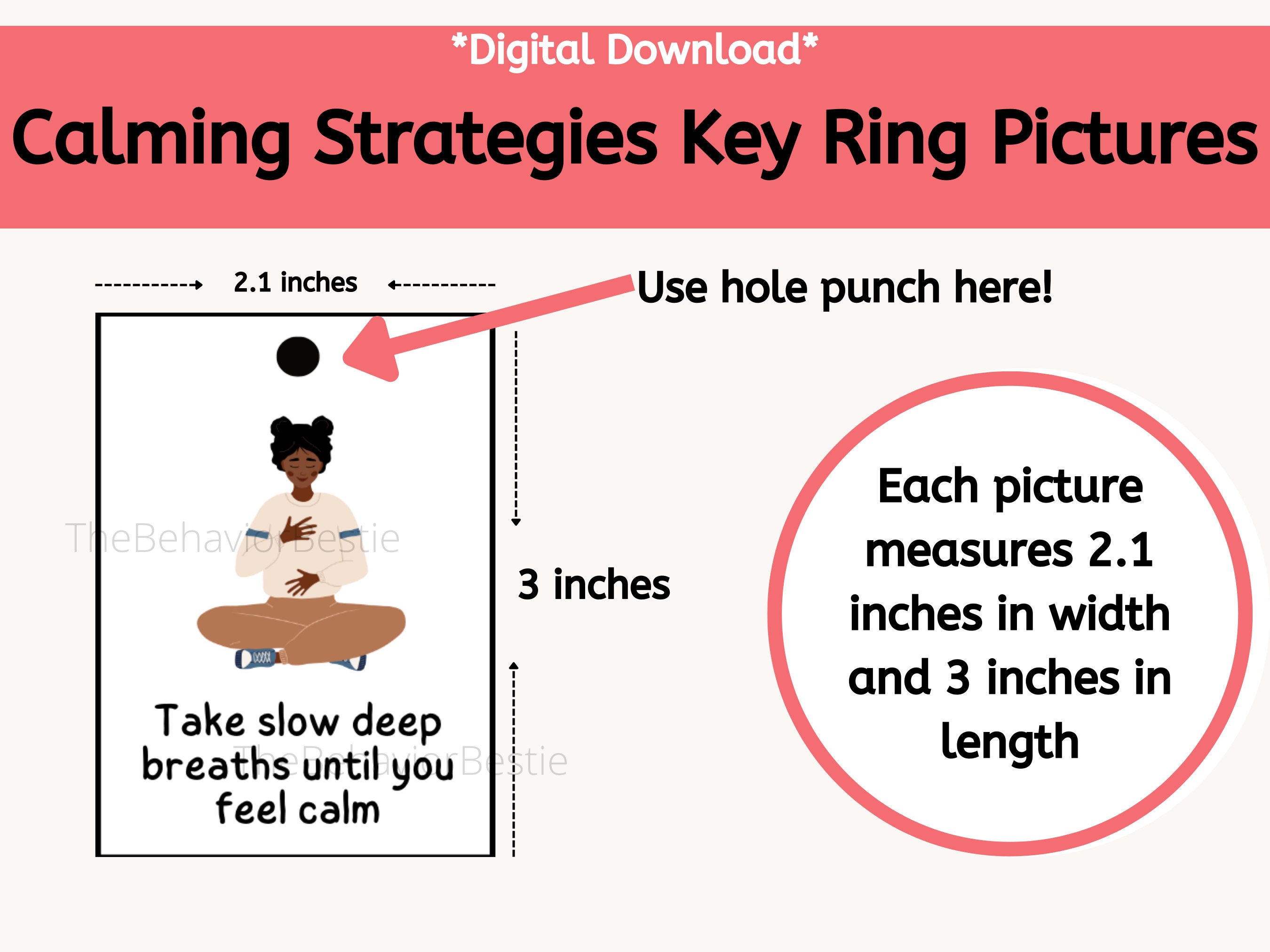 DIGITAL Calming Strategies Visual/ PRINTABLE Coping Skills Coping ...
