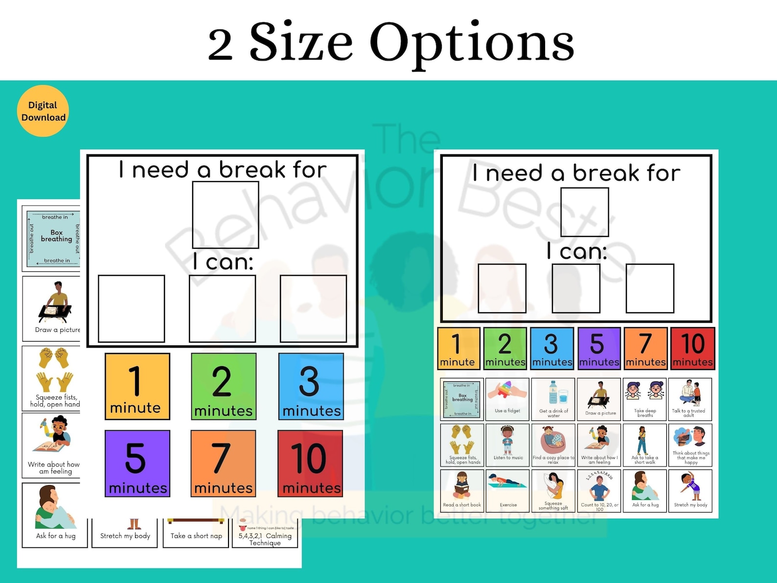 Autism Break Card: Visual Support, Calming Strategies (PDF Pattern) - Etsy