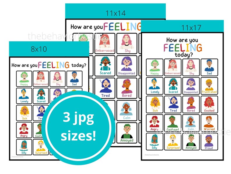 Digital Feelings Poster Printable Emotions Poster Calm Down Corner Cozy ...