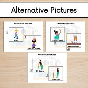 Tabbed Behavior Cue Cards: Autism Visual Support (PDF) - Etsy