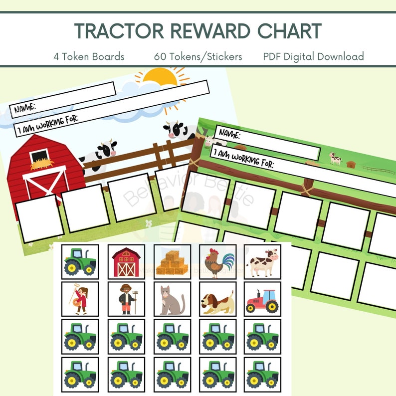 Tractor Reward Chart: Farm Chore Tracker (PDF Digital Download) - Etsy