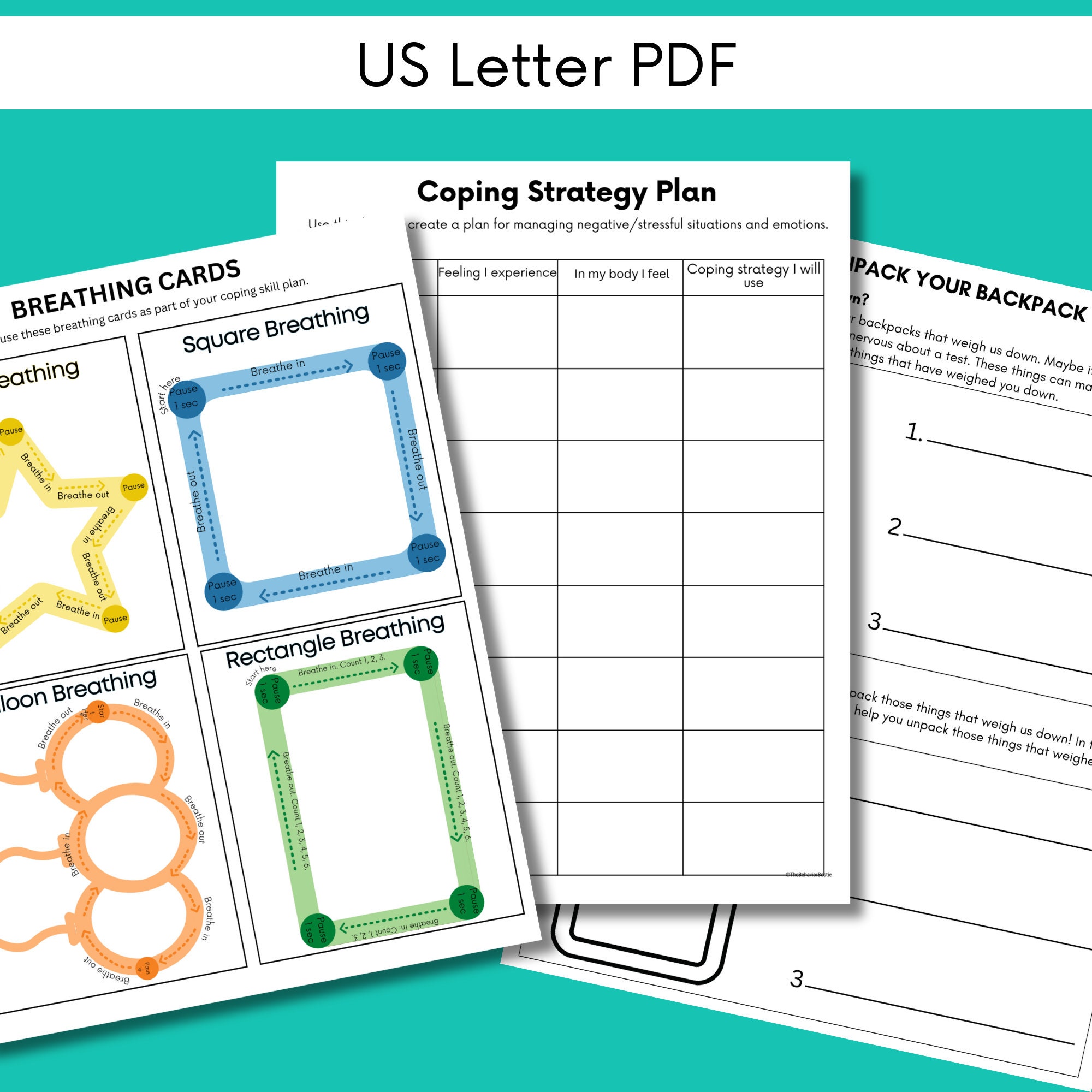 Coping Skills Activity Bundle for Elementary Kids Instant Digital PDF ...