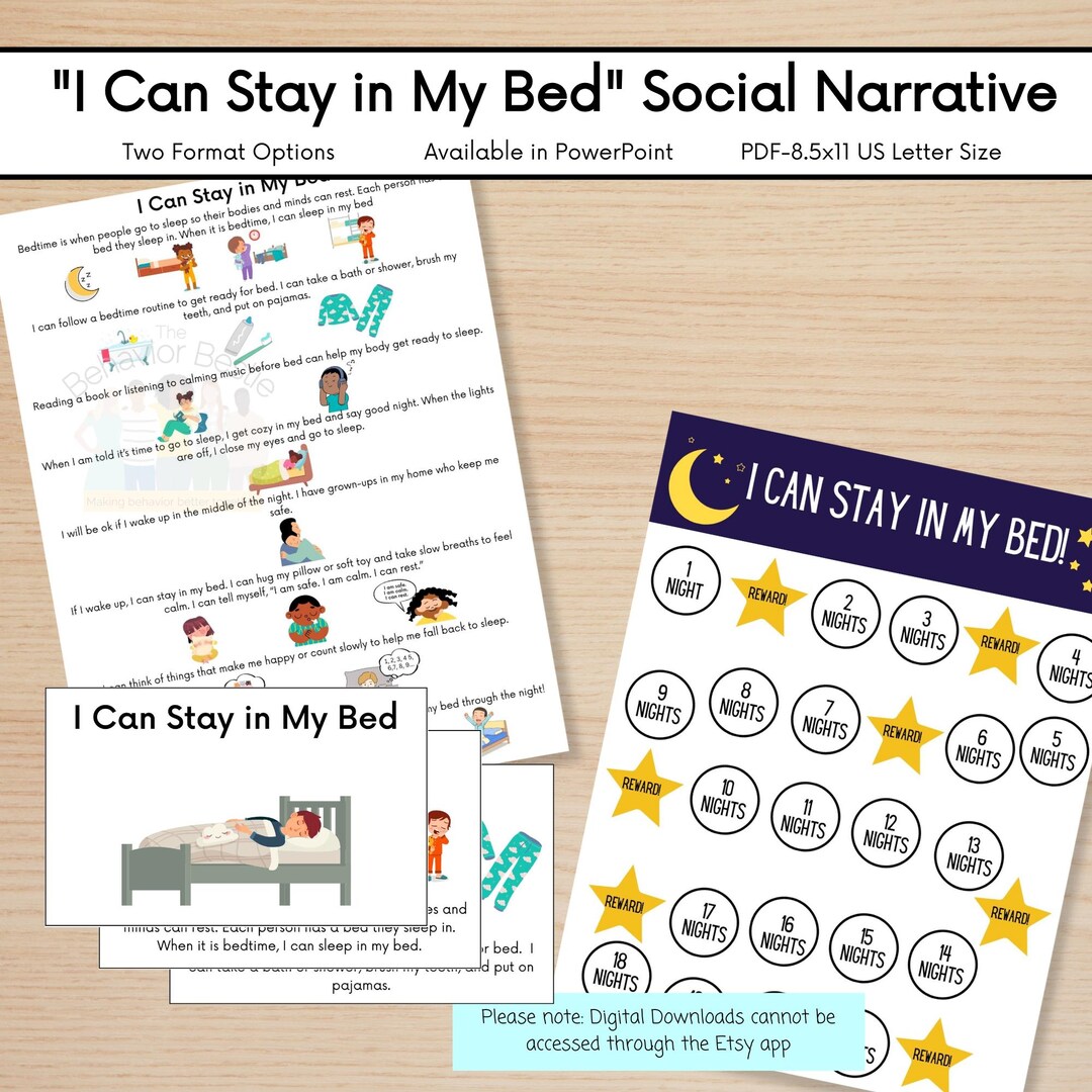 I Can Stay in My Bed Social Skills Story | Bedtime Routine Social ...