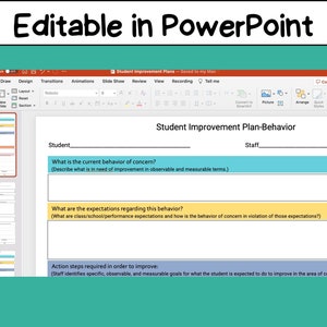 Editable Student Behavior Plan Template (digital Download) - Etsy