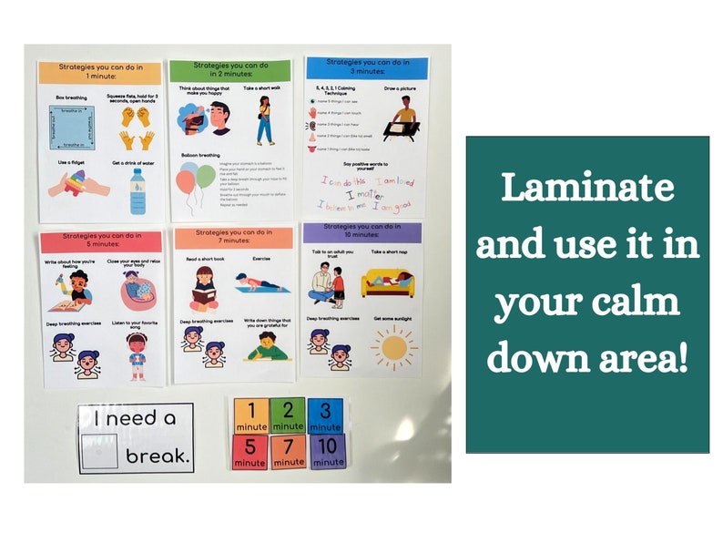 Printable Break Card: Visual Support for Calm Corner (PDF) - Etsy