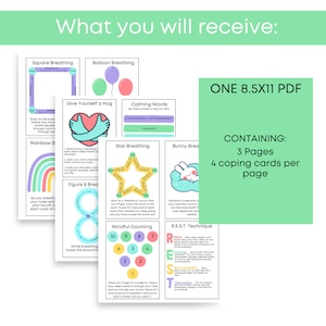 Emotional Regulation Cards for Kids: Coping Skills & Calming Techniques ...