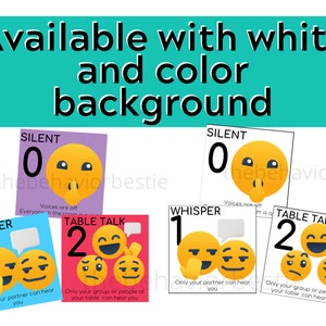 Emoji Voice Level Signs for Classroom Classroom Voice Levels - Etsy