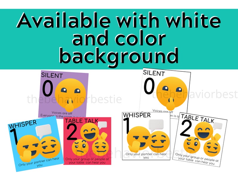 Emoji Voice Level Signs: Editable Classroom Management (digital ...
