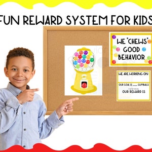 Gumball Reward Chart: Classroom Behavior Management (digital Download ...