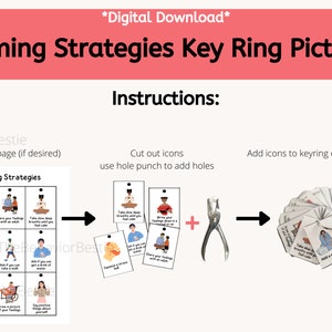 Calming Strategies Key Ring: Coping Skills Cards for Kids (digital ...