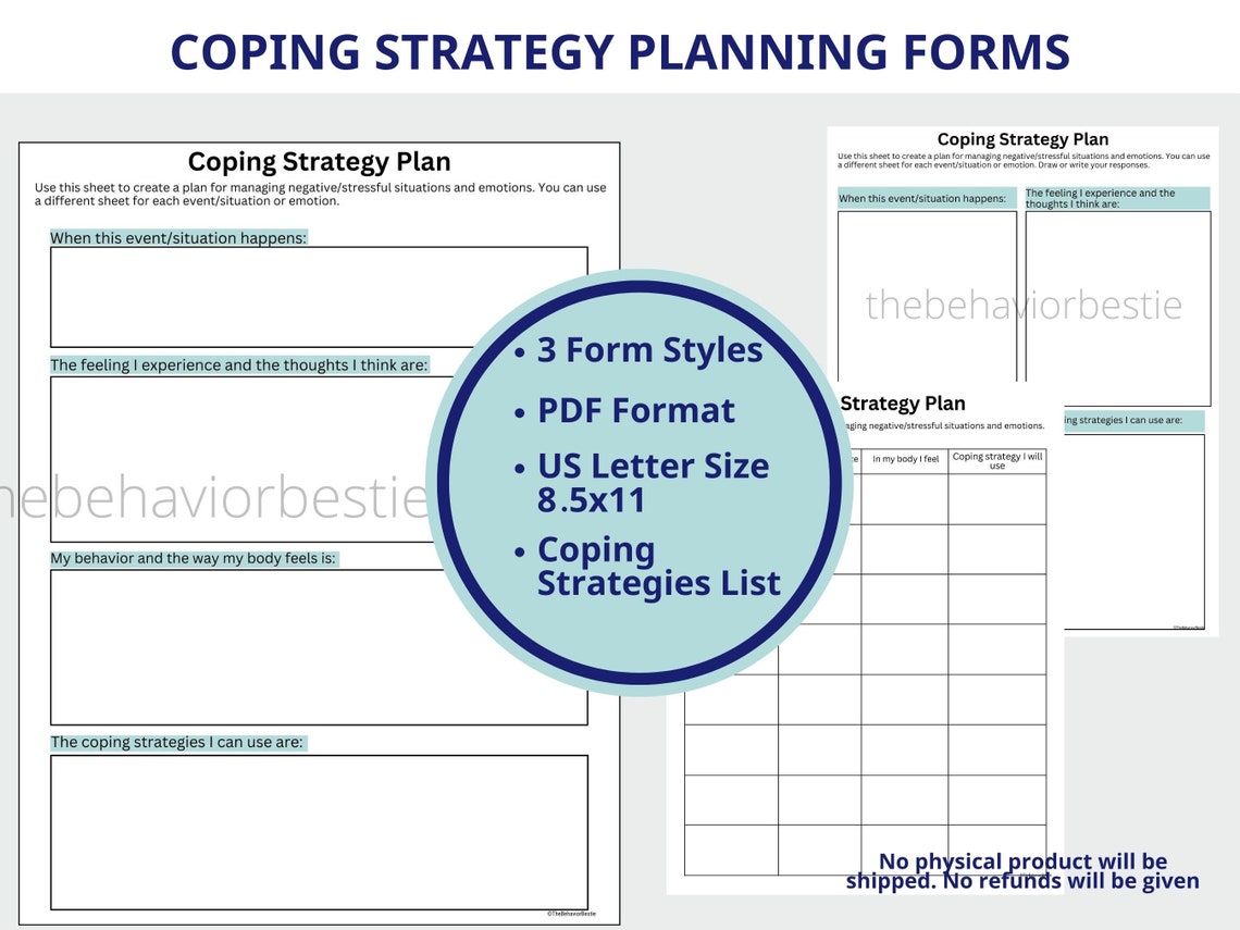 Coping Skills Worksheet Coping Strategies Worksheet Coping Skills ...