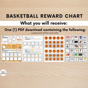 Basketball Token Board: Kids Reward Chart (digital Download) - Etsy
