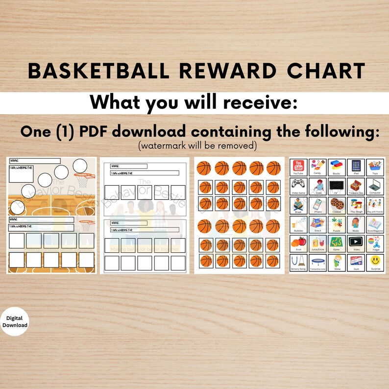 Basketball Token Board: Kids Reward Chart (digital Download) - Etsy