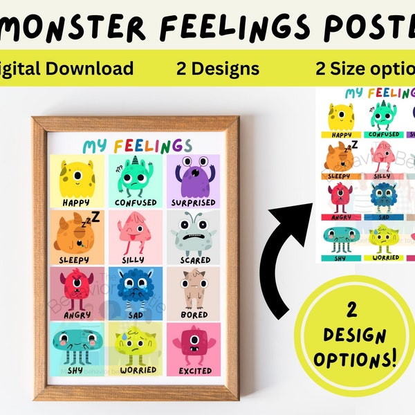 Feelings Chart - Etsy