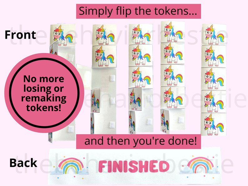 Digital Flip Token Board Unicorn Token Board Flip Reward - Etsy