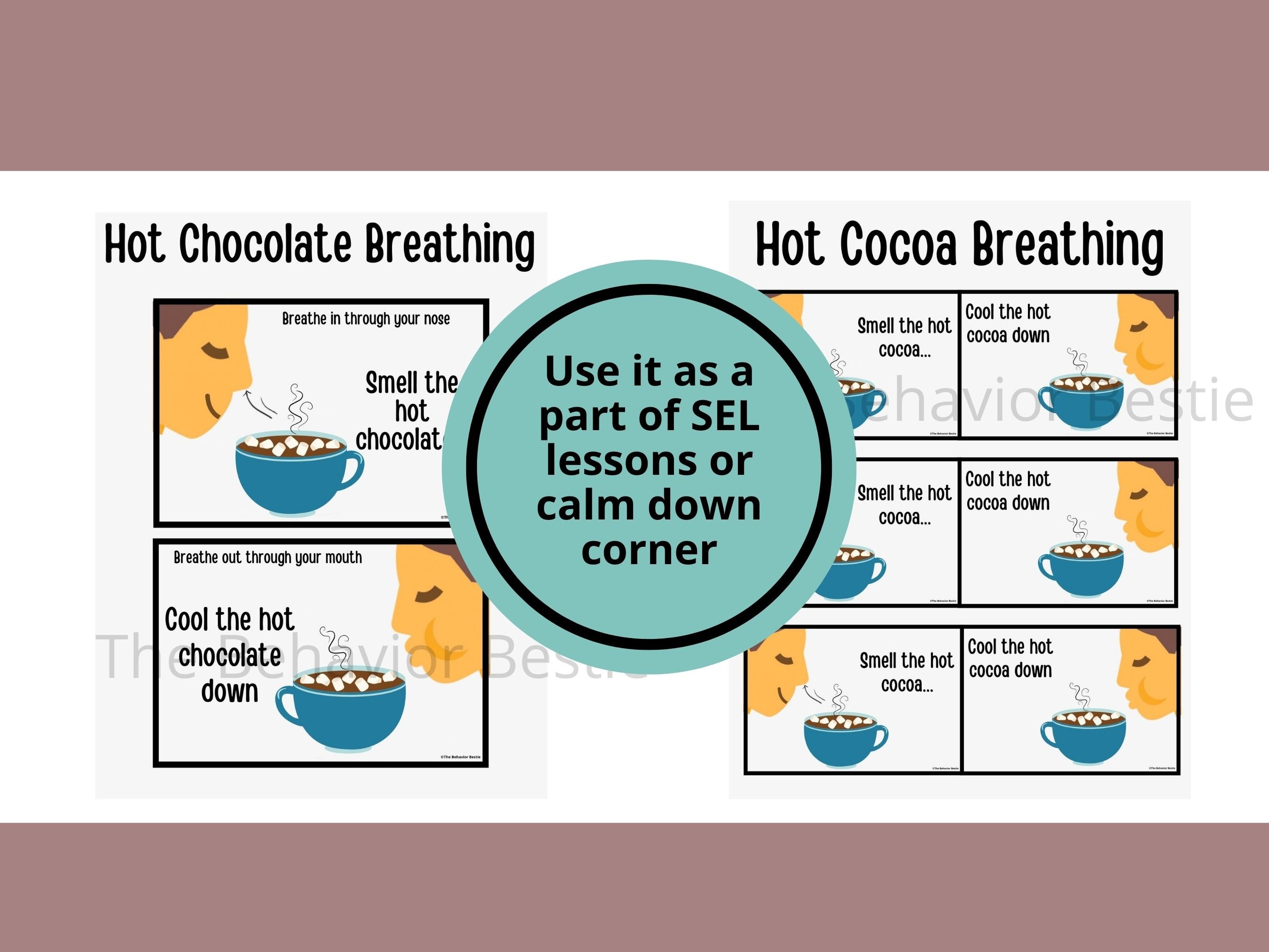 Hot Chocolate Breathing Strategy Coping Skills Breathing Visual for ...
