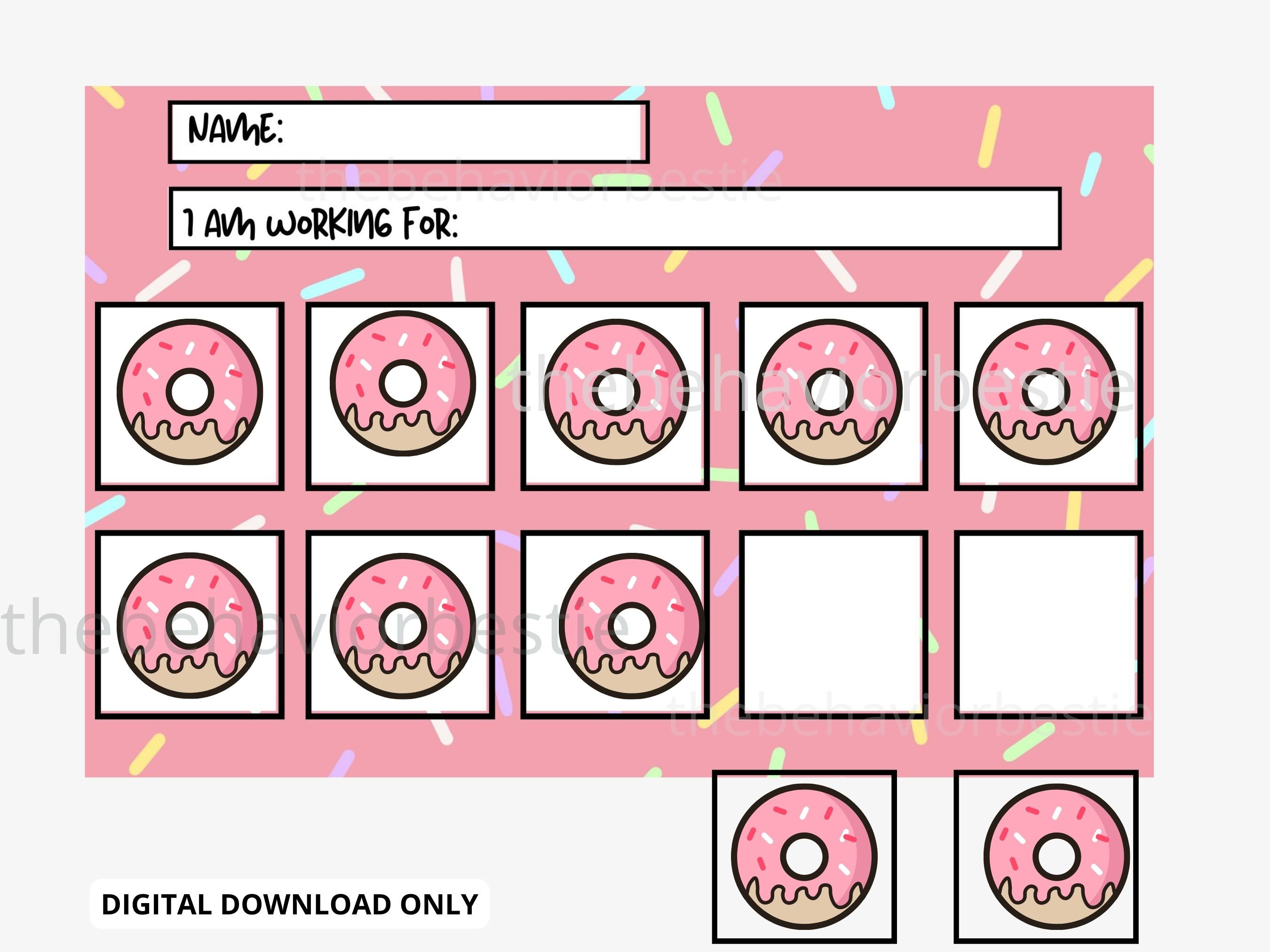 Donut Reward Chart | Digital Behavior Chart | Donut Sticker Chart ...