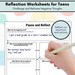 Reflection Worksheet for Teens, CBT Worksheet, Challenge Negative ...