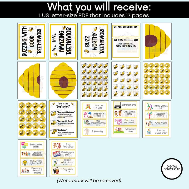 Class Reward System, Bee Themed Reward for the Classroom, Classroom ...