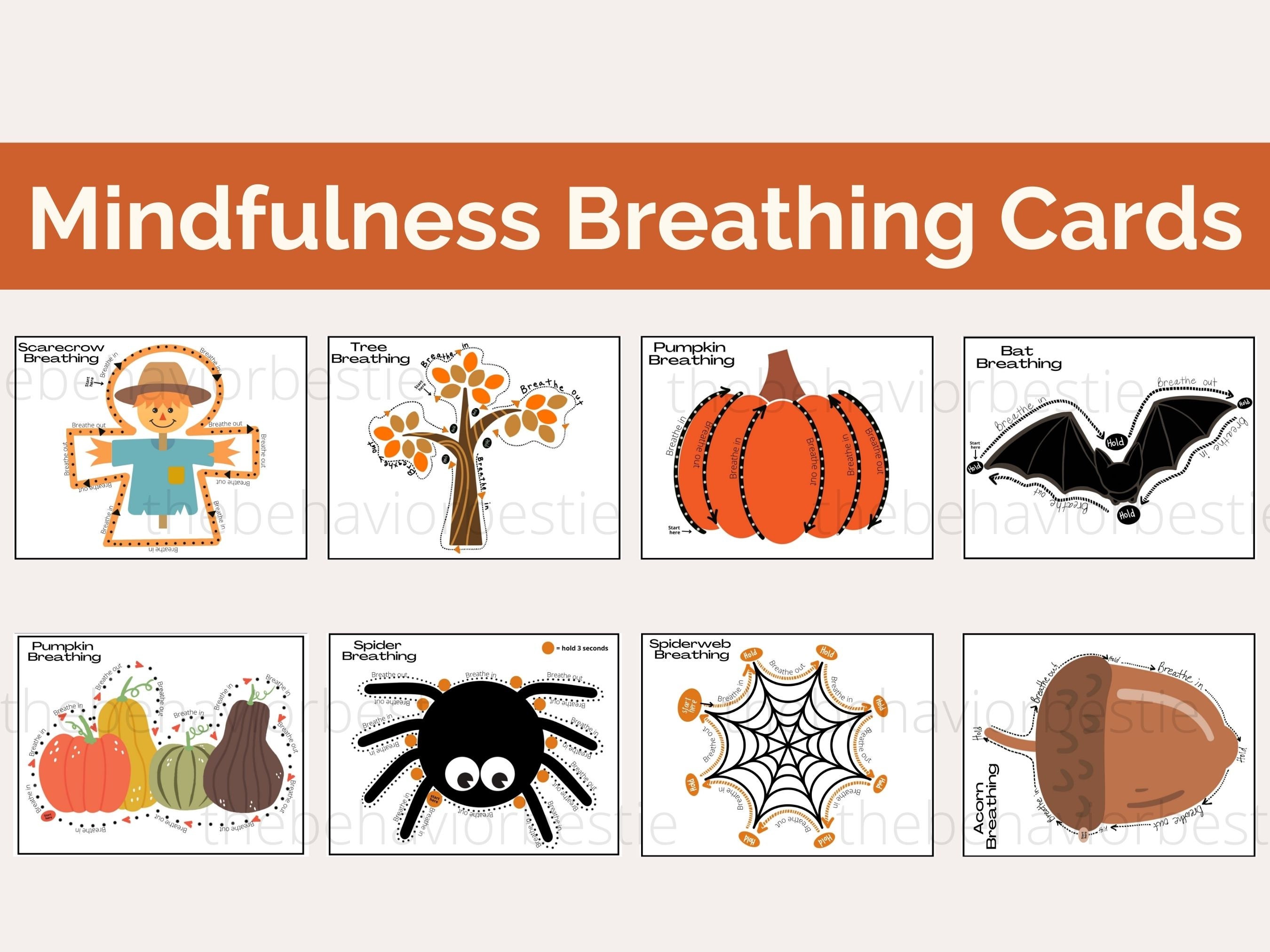 Fall Themed Mindfulness Breathing Cards Mindfulness Breathing Activity ...