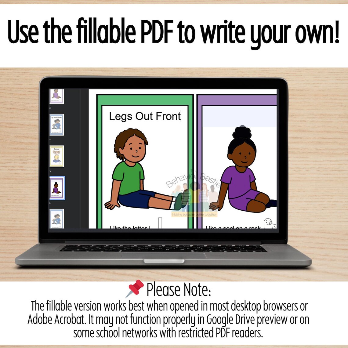 Carpet Time Visuals: Classroom Management Cards (fillable PDF Download ...