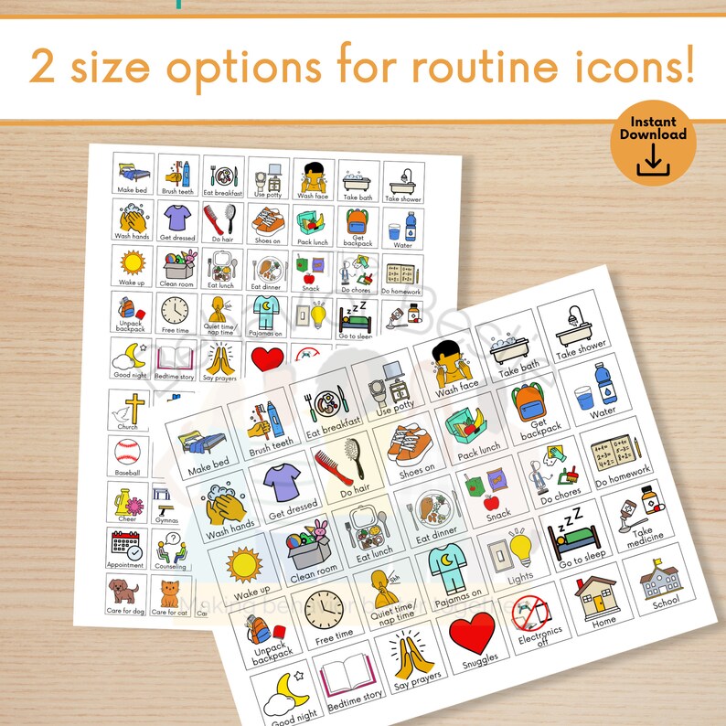 Kids Daily Schedule, Visual Schedule for Kids, Daily Routine and Chore ...