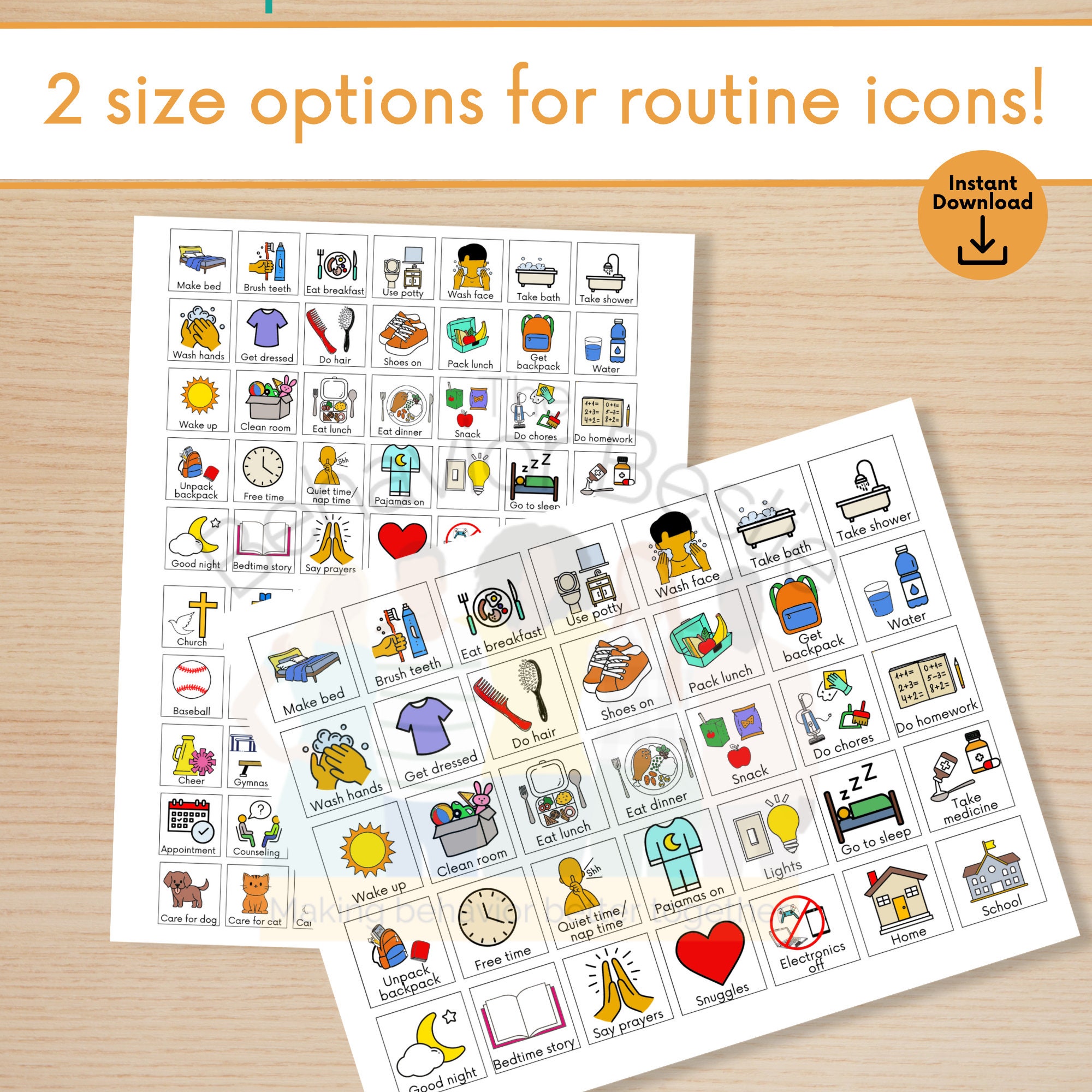 Kids Daily Schedule, Visual Schedule for Kids, Daily Routine and Chore ...