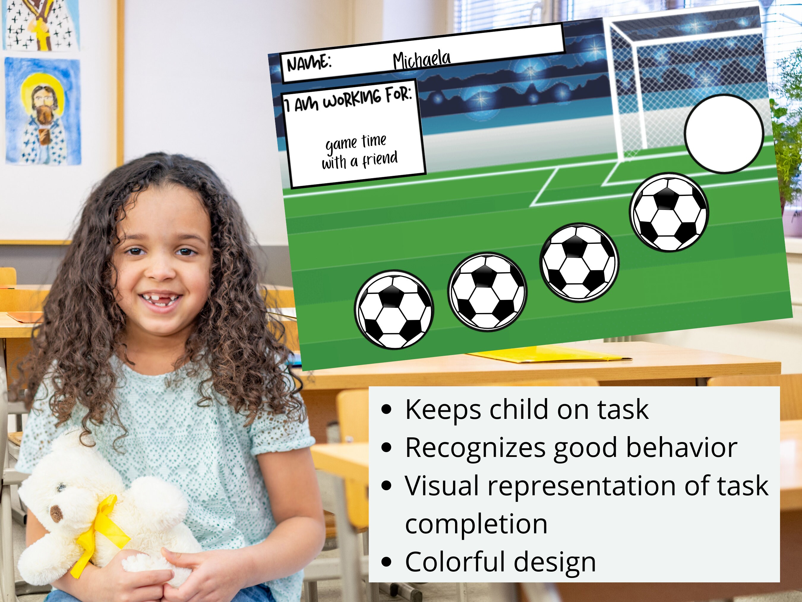 Soccer Token Board/digital Reward Chart/instant Download Token Board ...