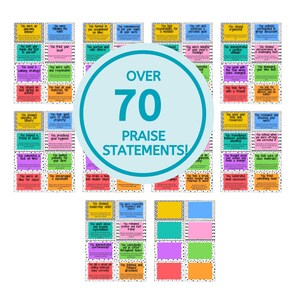 Student Praise Cards, Positive Teacher Notes for Students, Printable ...