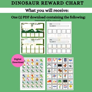 Dinosaur Reward Chart for Kids: Jurassic Behavior Token Board (PDF) - Etsy