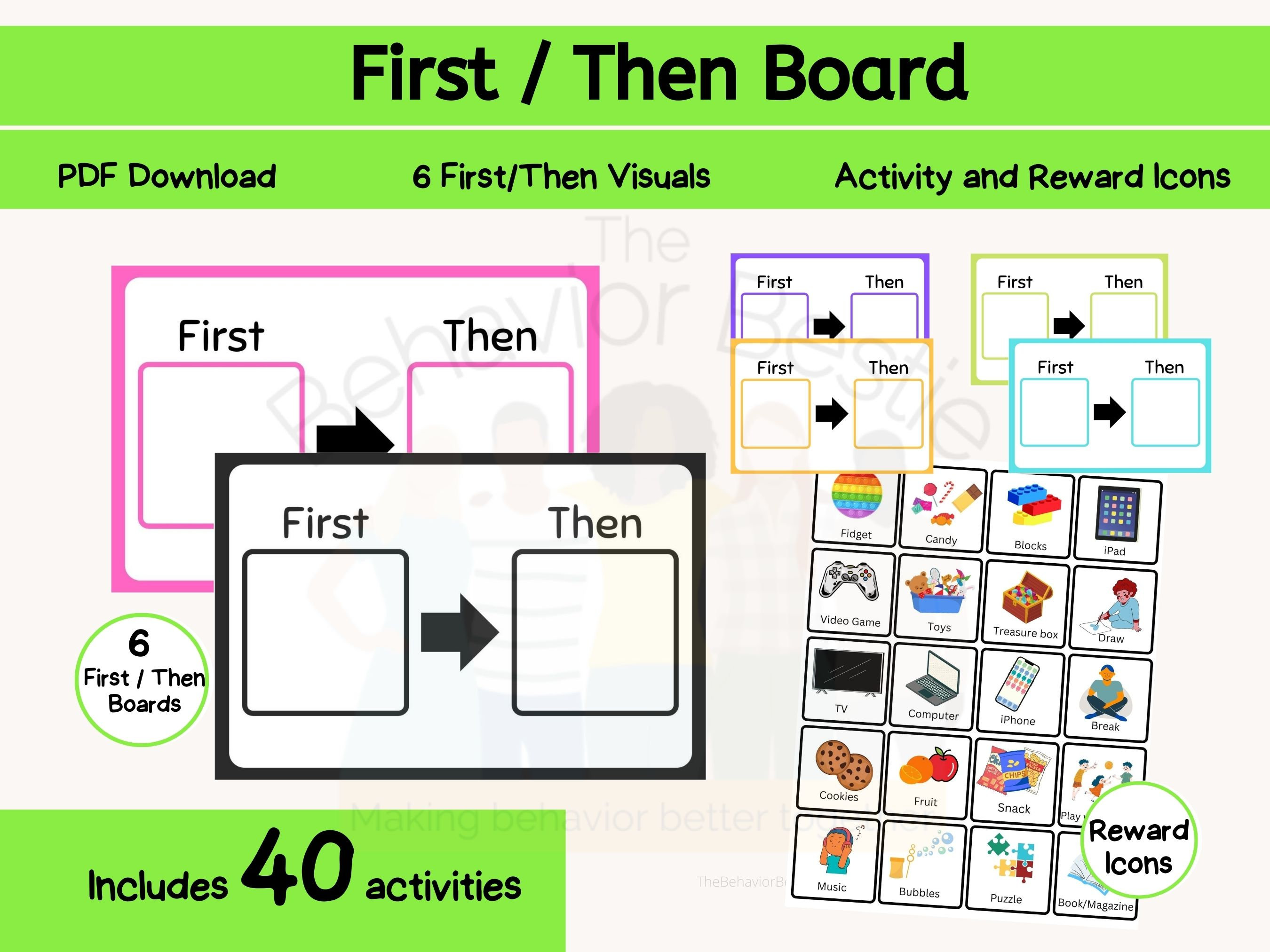 First Then Board Visual Schedule Visual Support Behavior - Etsy Australia First Then Board Visual Schedule Visual Support Behavior - Etsy Australia
