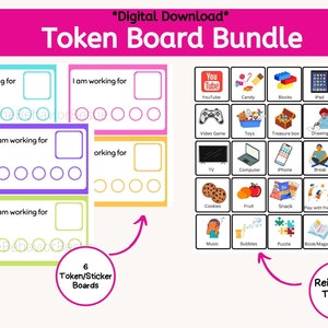 Digital Token Board Bundle Sticker Chart Bundle Behavior - Etsy